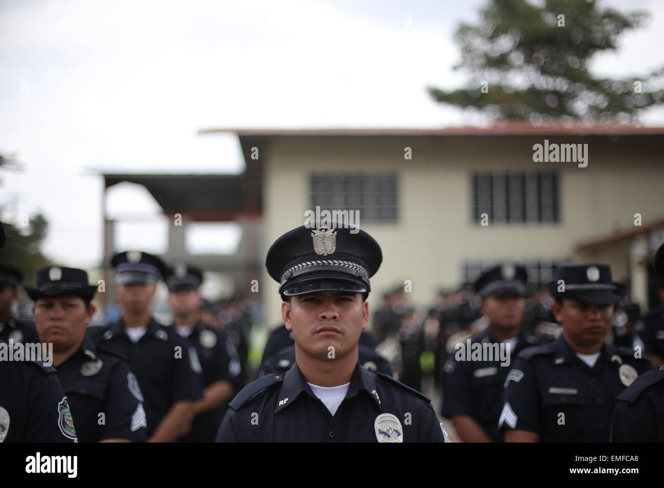 Panama City, Panama. 20th Apr, 2015. Members of the National Police ...