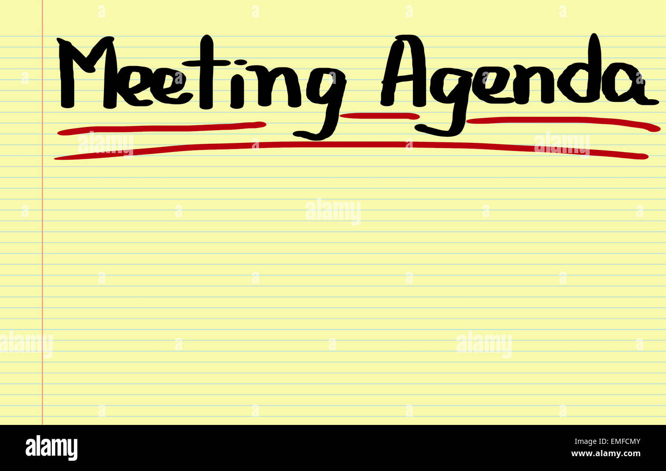 Meeting Agenda Concept Stock Photo - Alamy