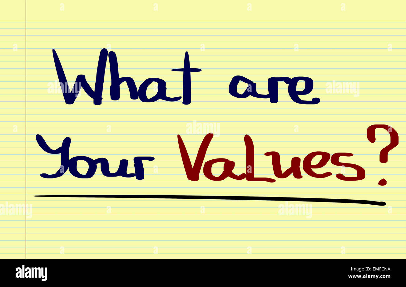 What Are Your Values Concept Stock Photo - Alamy