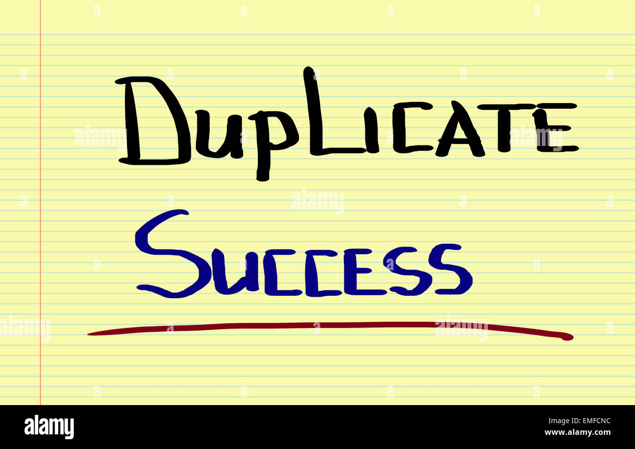 Duplicate Success Concept Stock Photo - Alamy