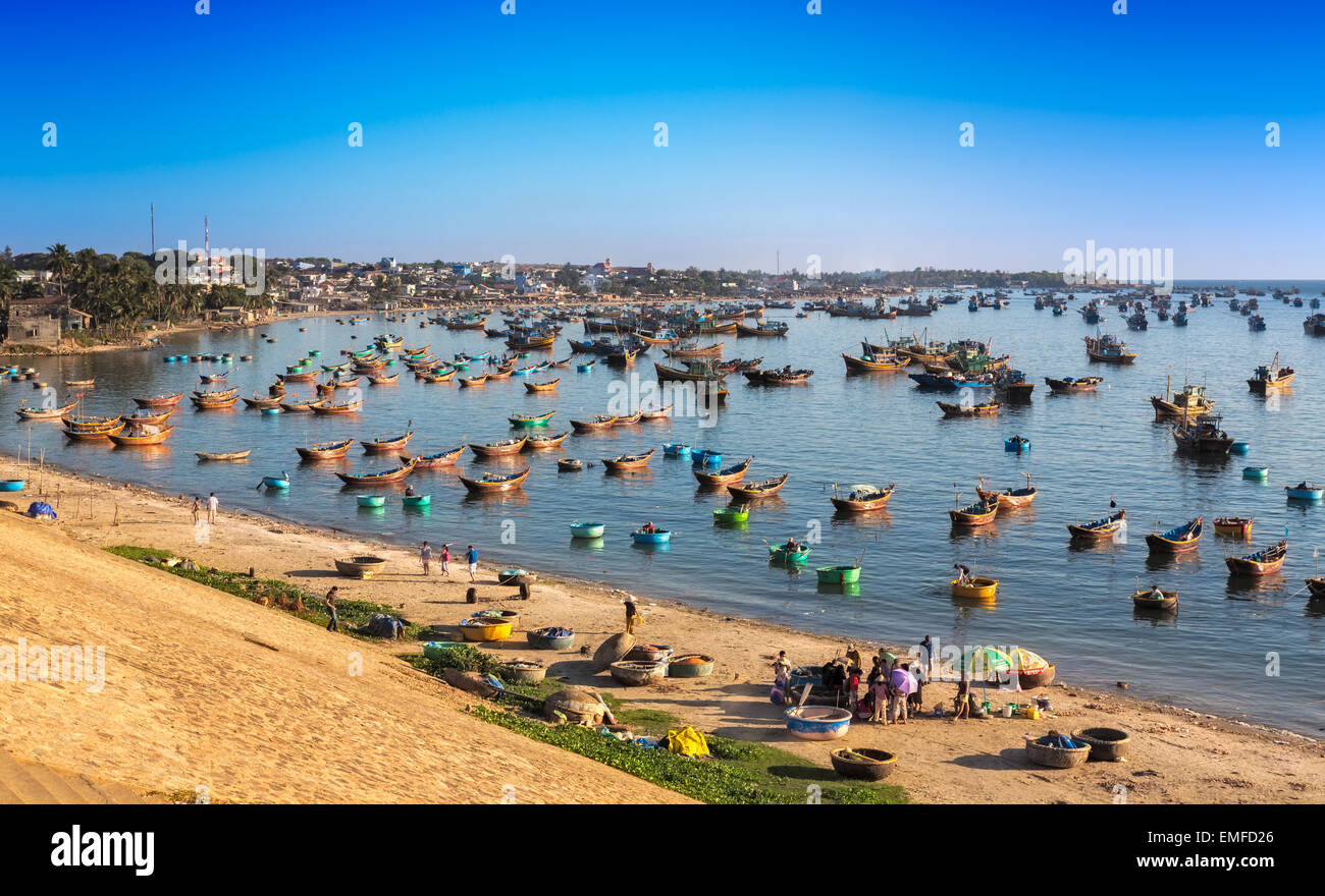 Fishing village near Mui Ne at a sunny day, Vietnam Stock Photo - Alamy