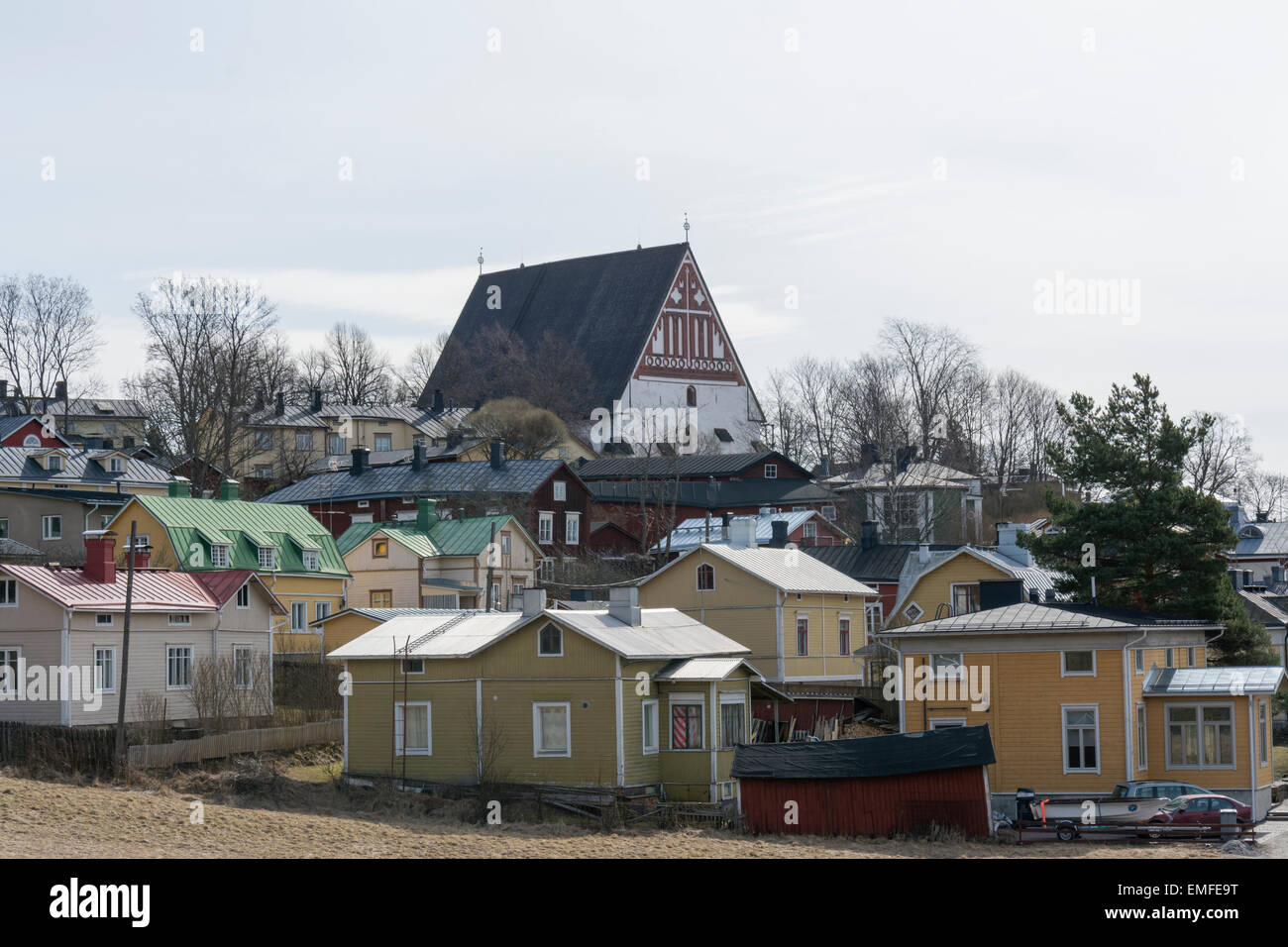 Medieval Stone Church of Porvoo Stock Photo - Alamy