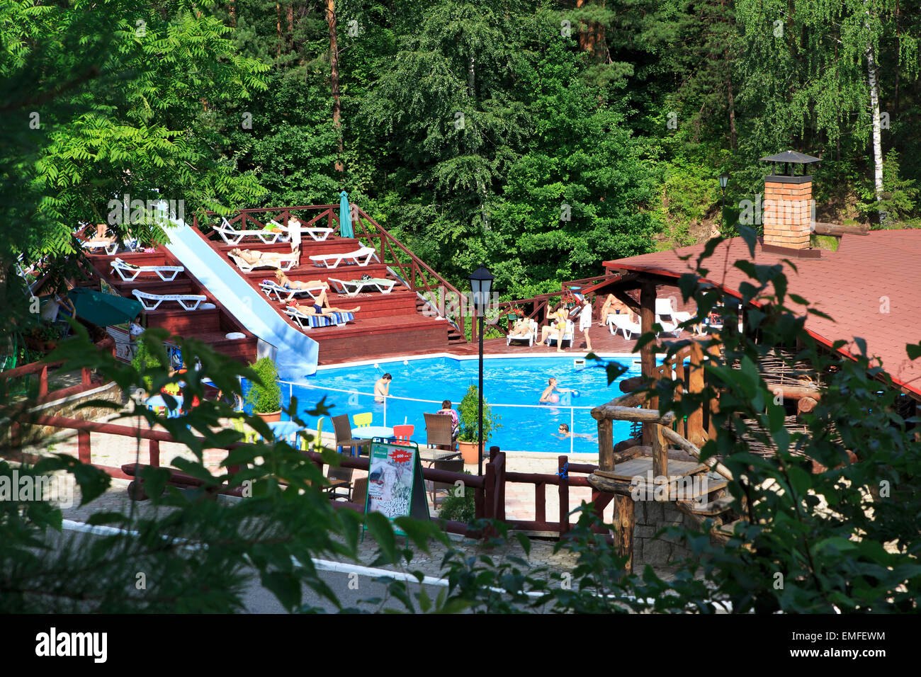 Swimming pool in the Sanatorium Russia Stock Photo - Alamy