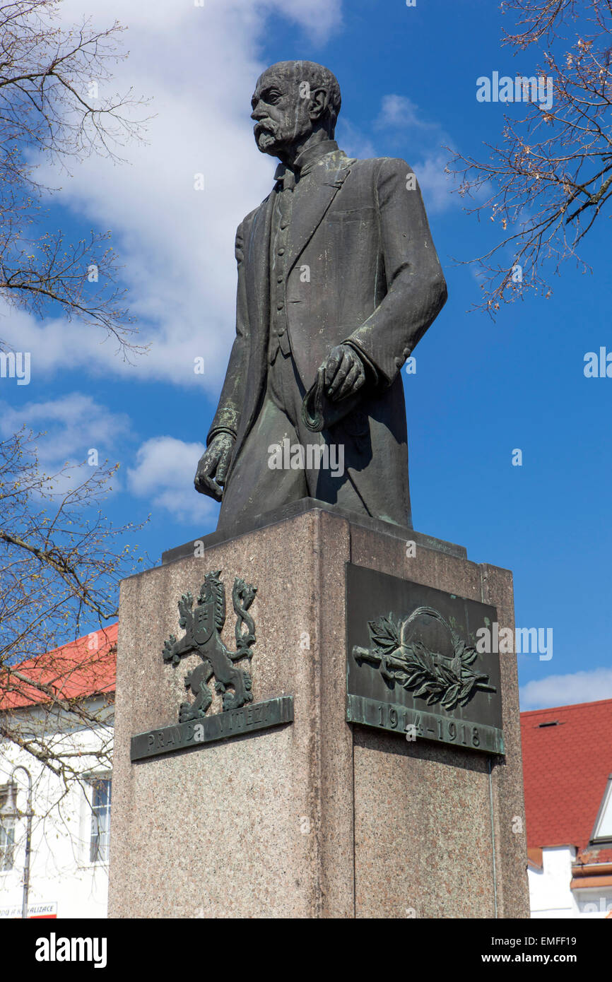 Bronze statue of Tomas Garrigue Masaryk, the first president of ...