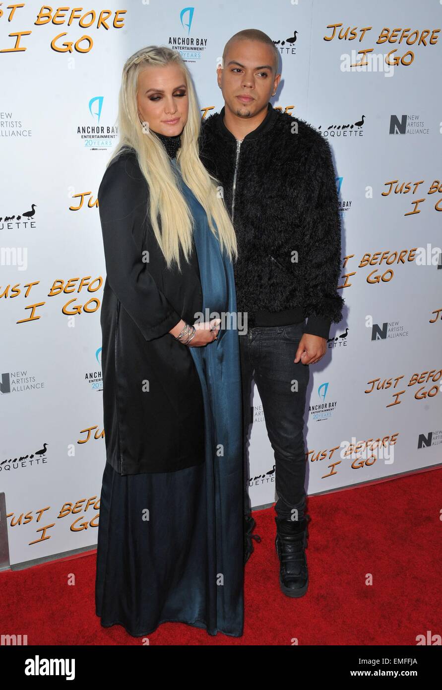 Los Angeles, CA, USA. 20th Apr, 2015. Ashlee Simpson, Evan Ross at ...