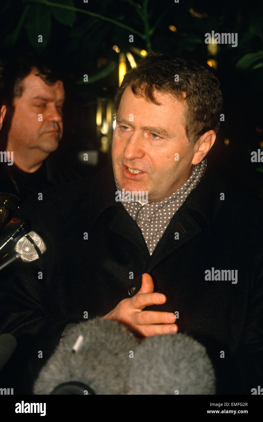Russian ultra nationalist politician Vladimir Zhirinovsky during a ...