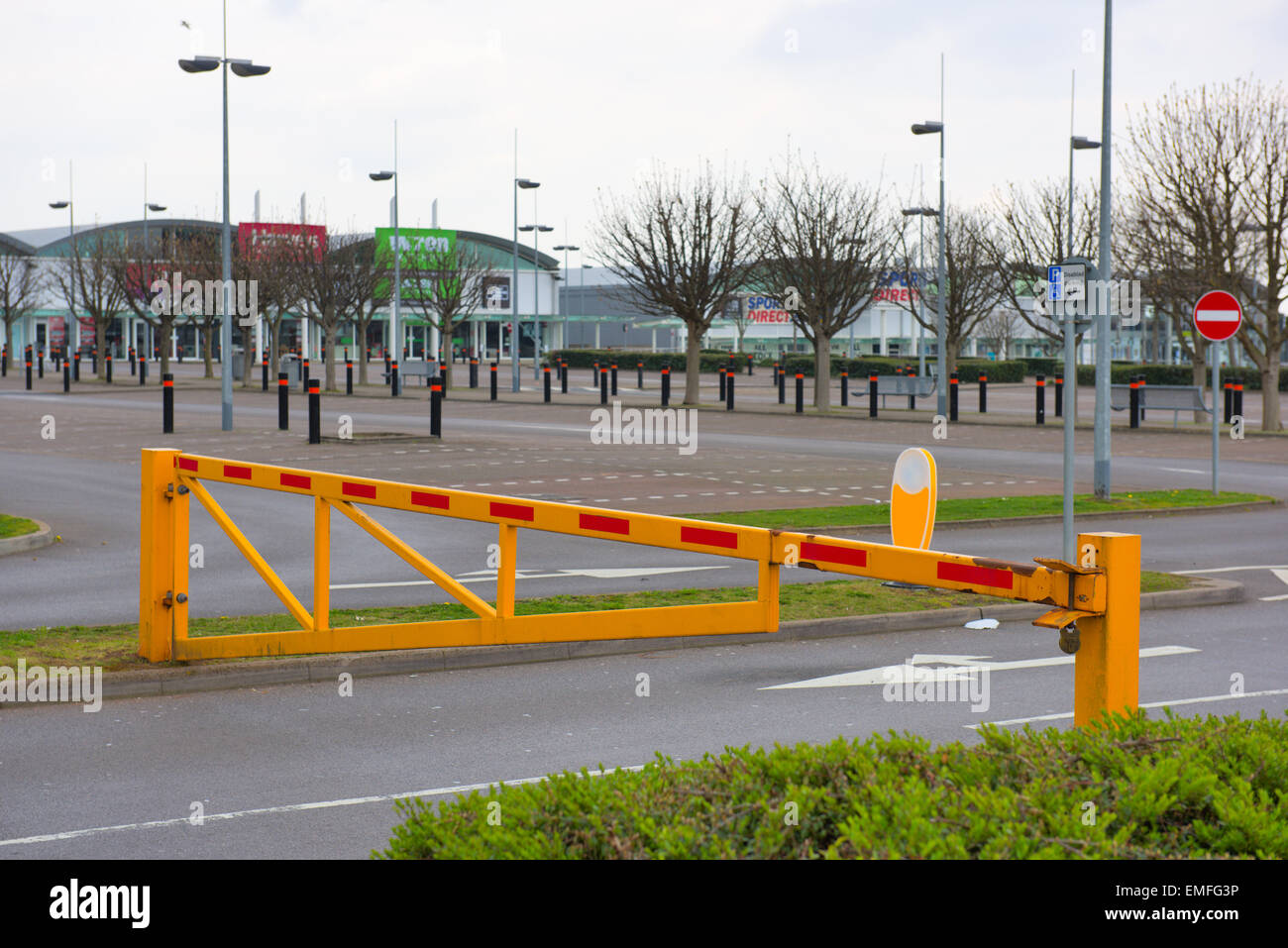 Car park entrance barrier Stock Photo - Alamy