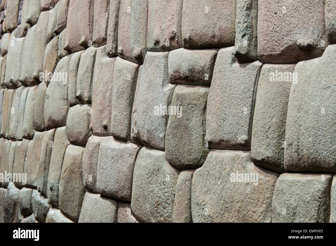 Inca wall in Cusco Archbishop's Palace. Peru Stock Photo - Alamy