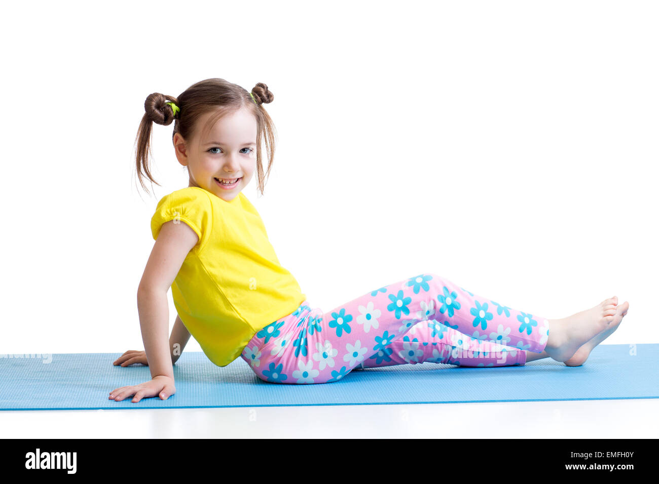 child doing gymnastics exercises Stock Photo - Alamy