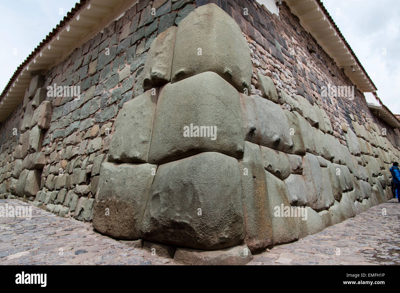 Inca wall in Cusco Archbishop's Palace. Peru Stock Photo - Alamy