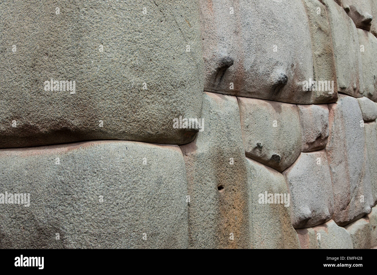 Inca wall in Cusco Archbishop's Palace. Peru Stock Photo - Alamy