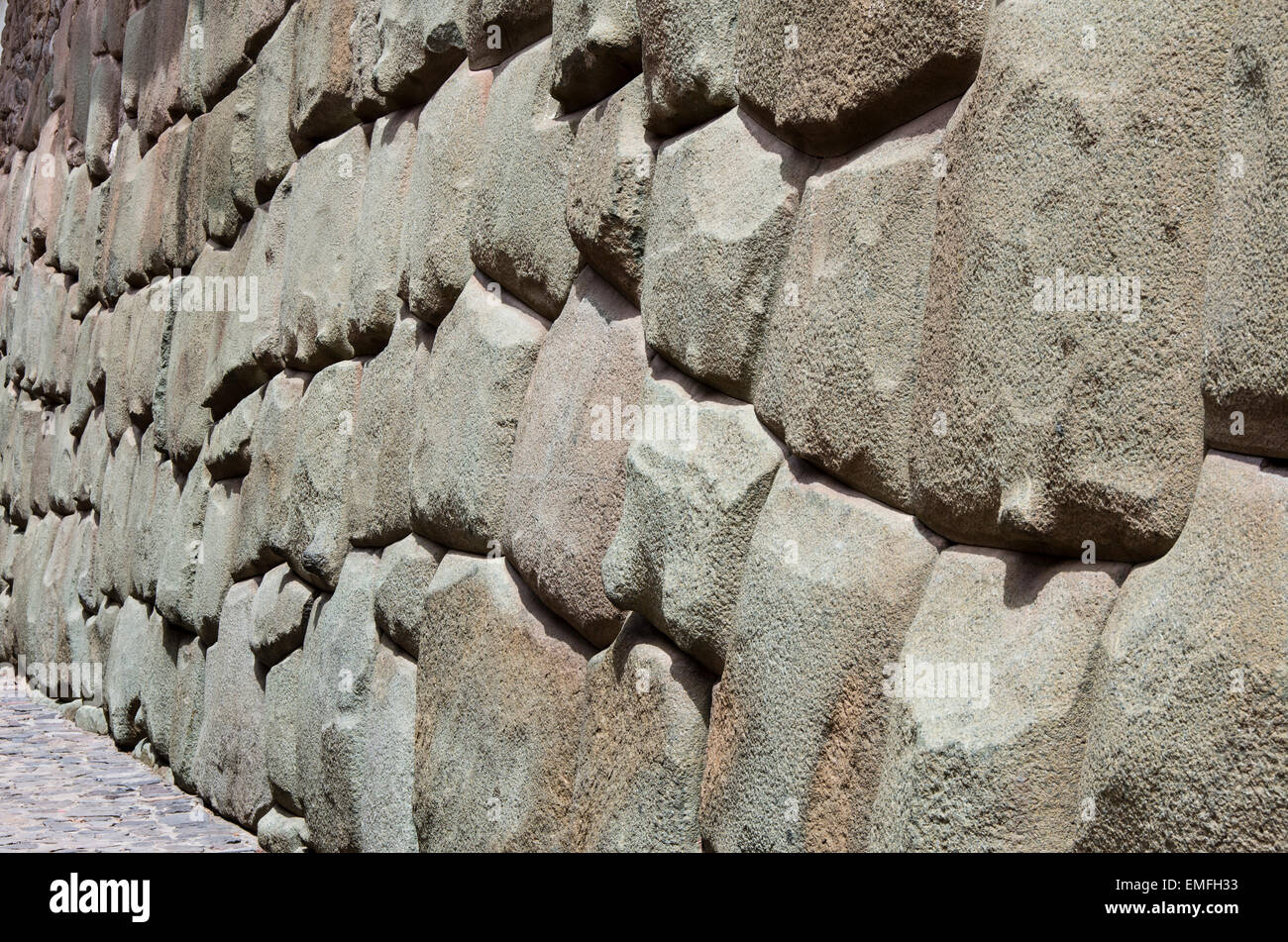 Inca wall in Cusco Archbishop's Palace. Peru Stock Photo - Alamy