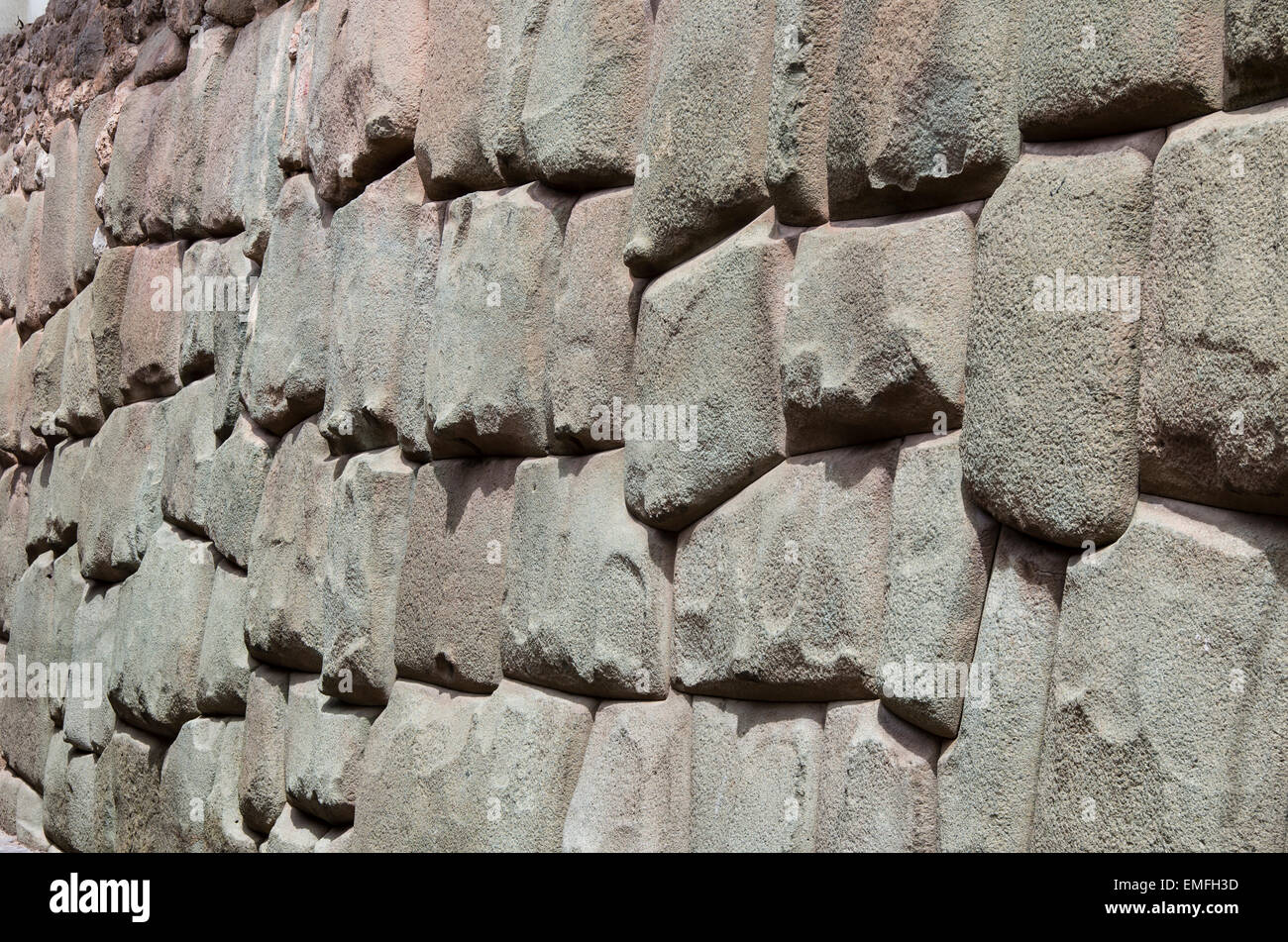 Inca wall in Cusco Archbishop's Palace. Peru Stock Photo - Alamy