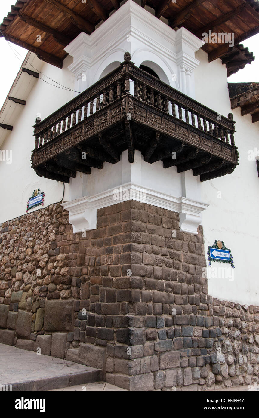 Archbishop's palace in Cusco. Peru. Architecture Inca-Spanish Stock ...