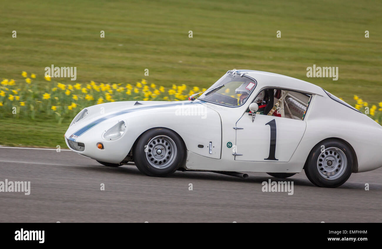 Rea Davis in the 1961 WSM Sprite during the 2015 Les Leston Cup race ...