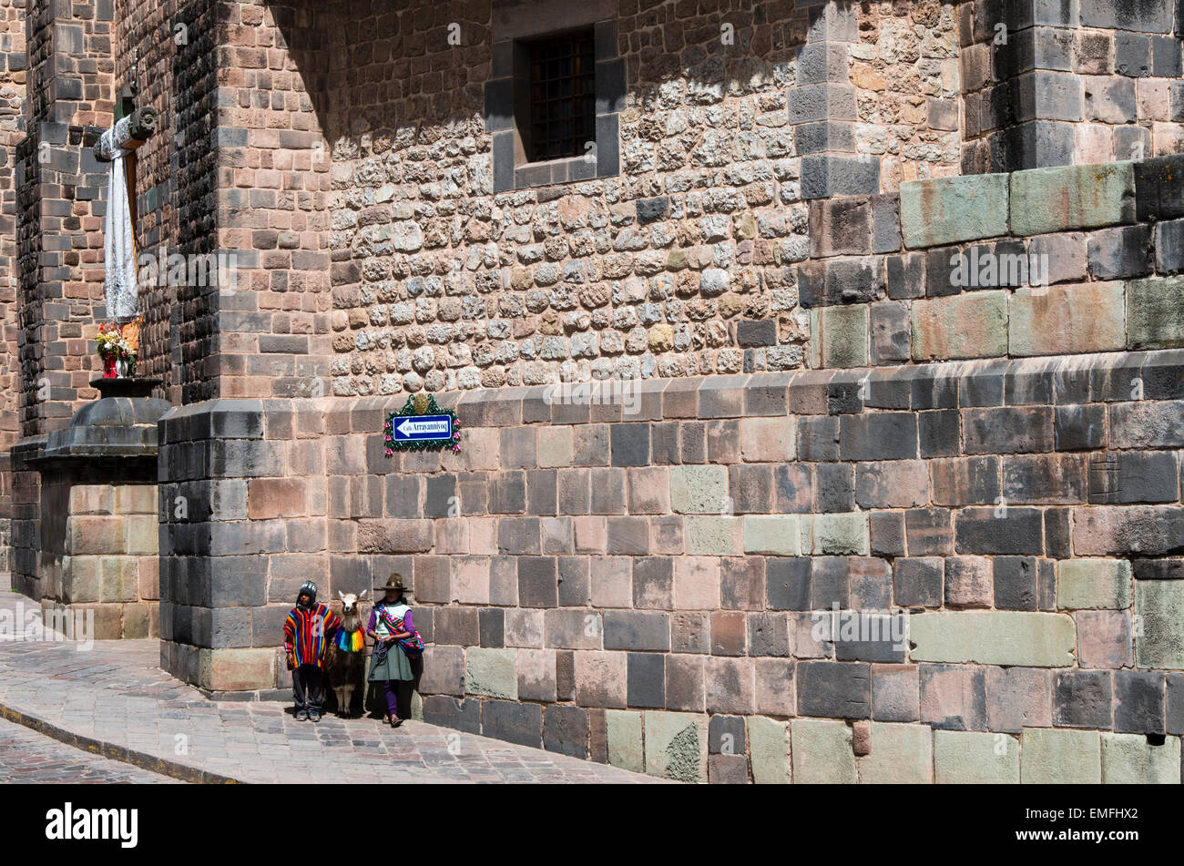 Native Cusco in Koricancha temple, Cusco, Peru Stock Photo - Alamy