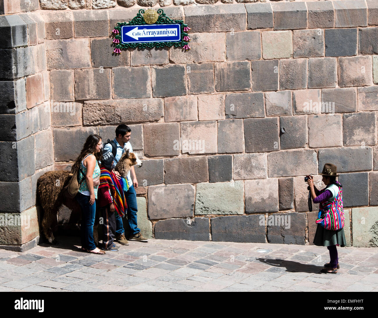 Native Cusco in Koricancha temple, Cusco, Peru Stock Photo - Alamy