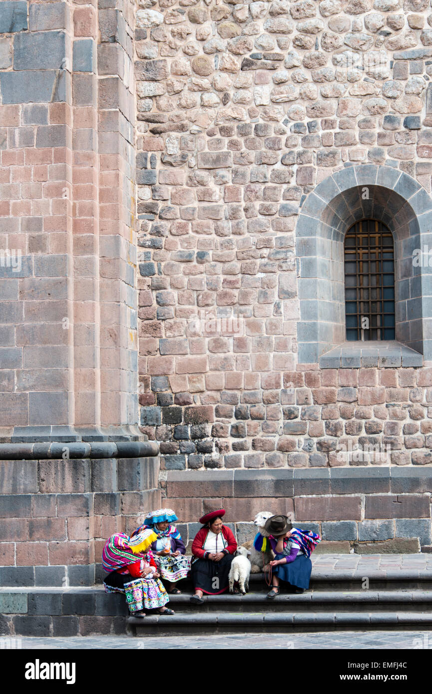Native Cusco in Koricancha temple, Cusco, Peru Stock Photo - Alamy
