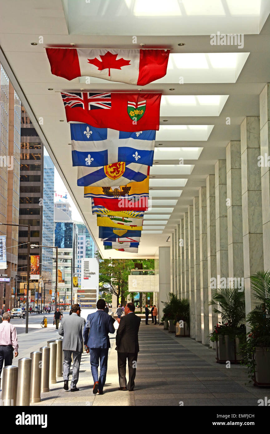 Canada province flags in Toronto's financial district Stock Photo - Alamy