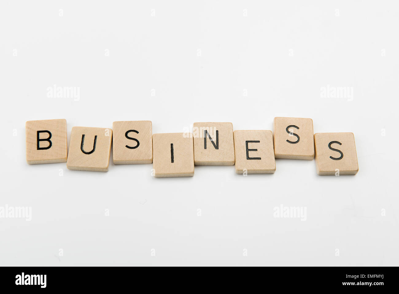 Business written wooden letters hi-res stock photography and images - Alamy