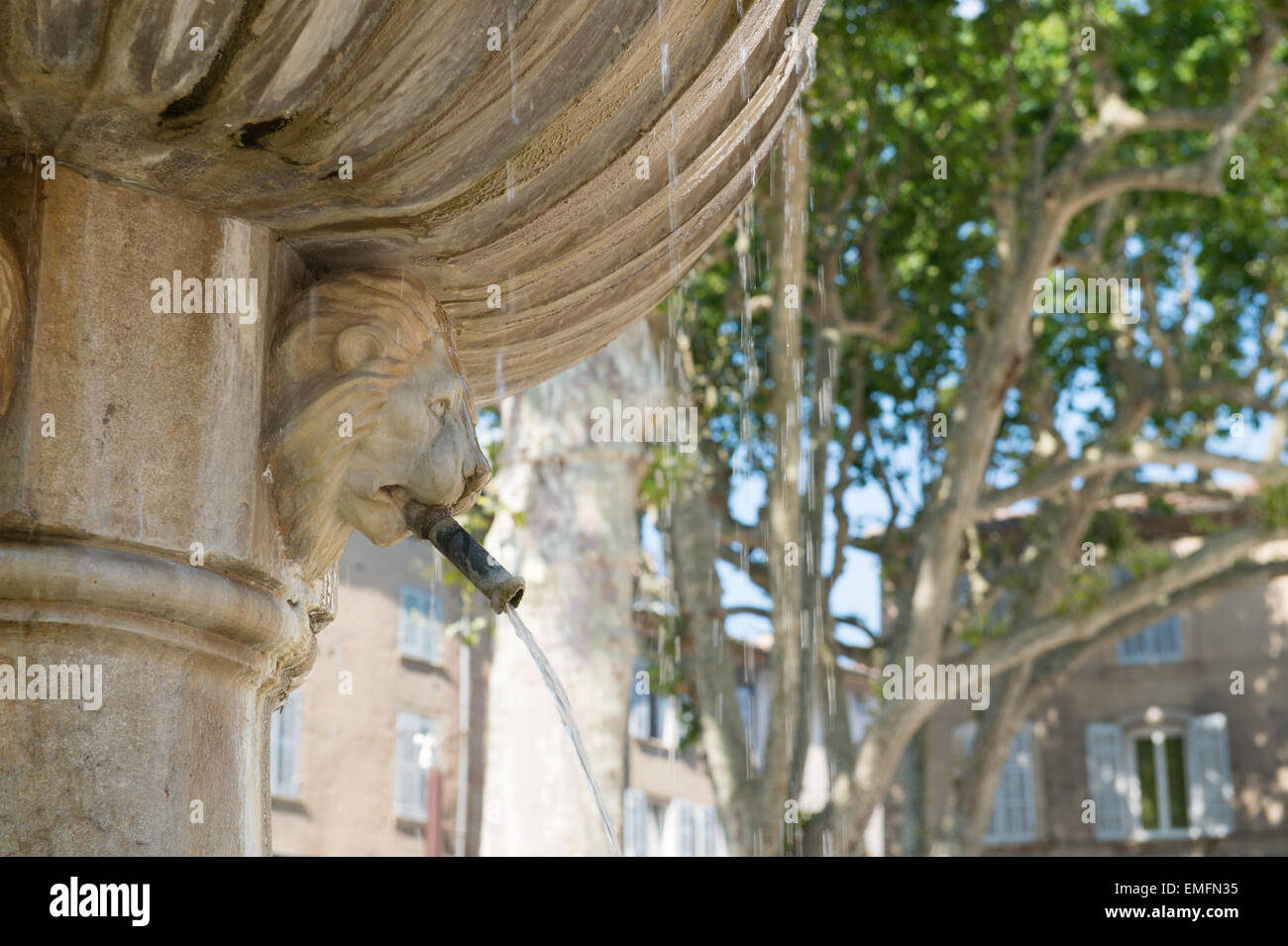Old Roman fountain in French village Stock Photo - Alamy