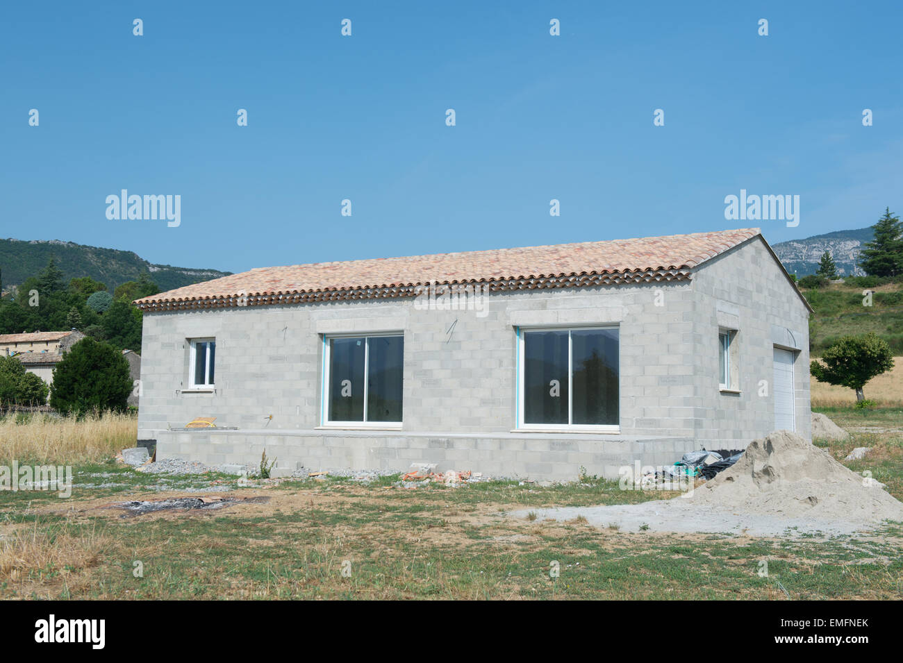 building a house in France Stock Photo - Alamy