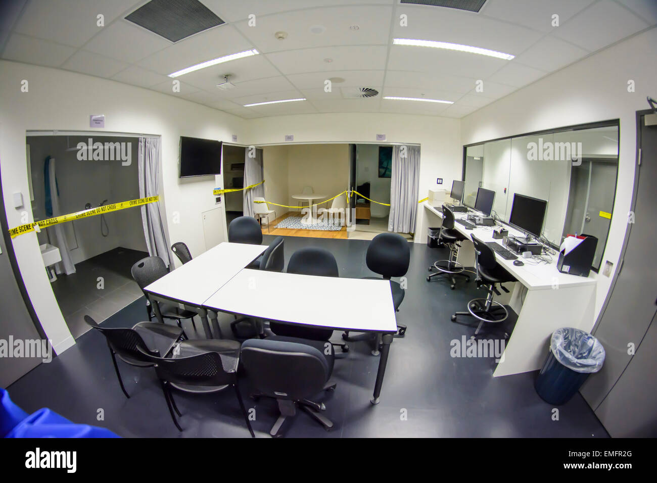 Sydney, Australia. 21st Apr, 2015. The various crime simulation rooms ...