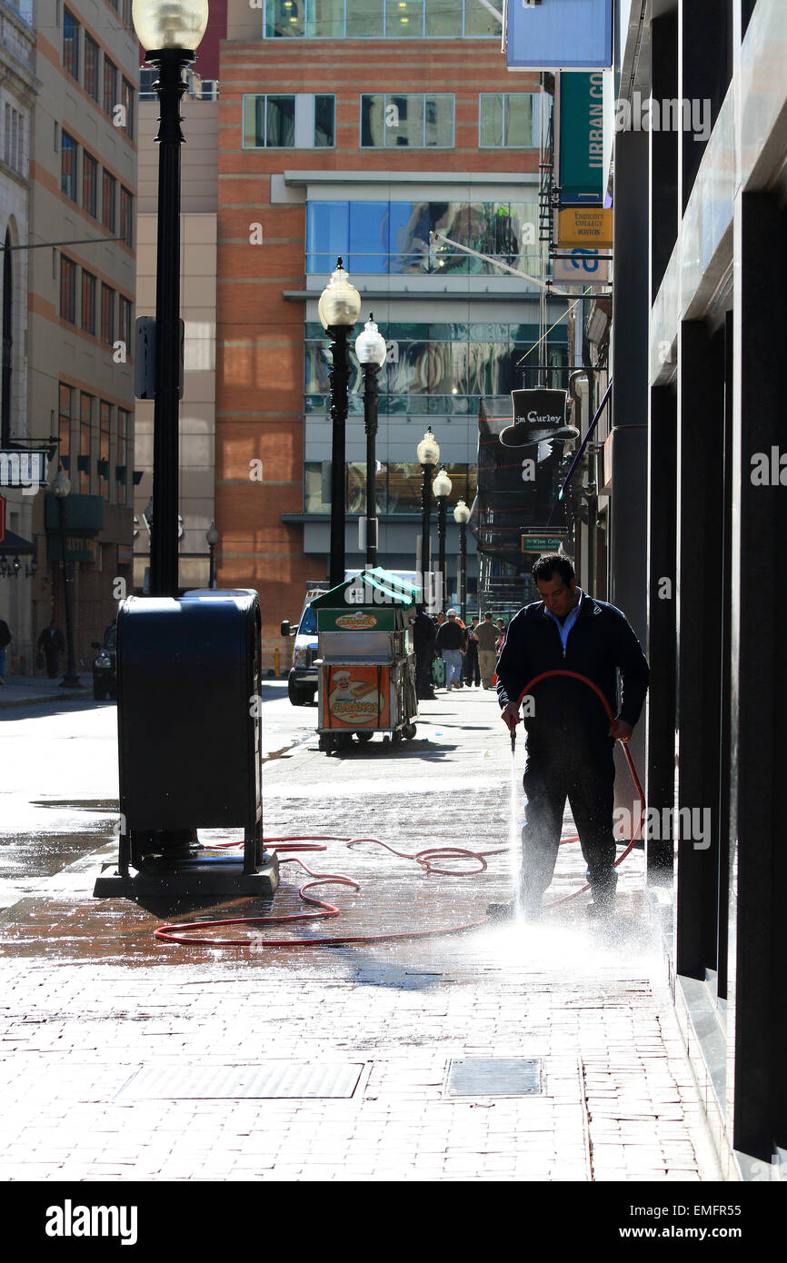 Downtown boston street hi-res stock photography and images - Alamy