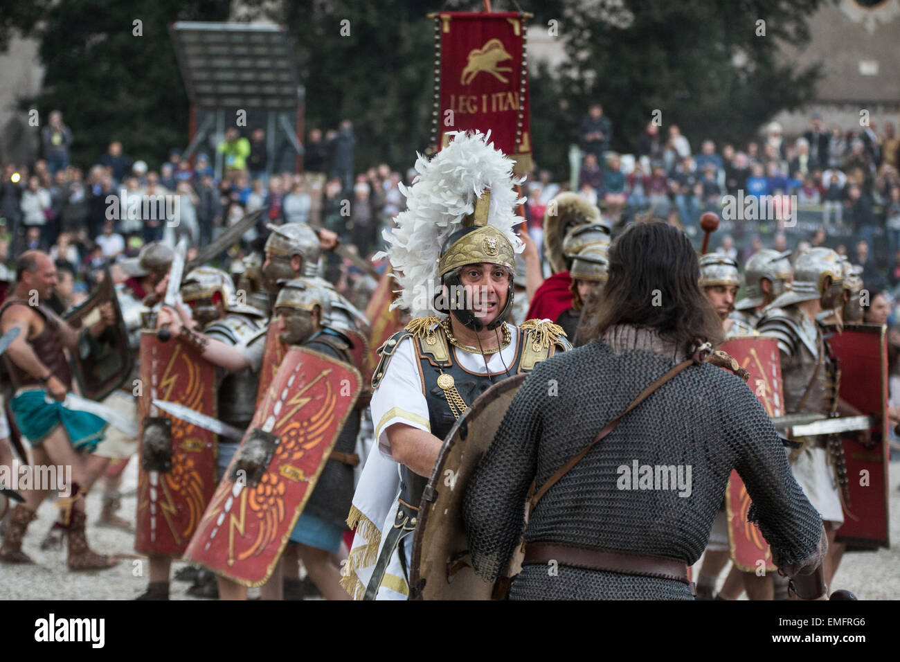 Celebrations for Birth of Rome 2015 Stock Photo - Alamy
