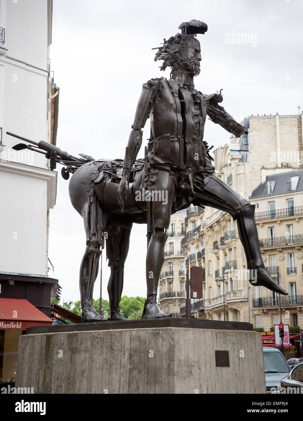 A 1985 modern metal sculpture of a centaur by French sculptor Cesar ...