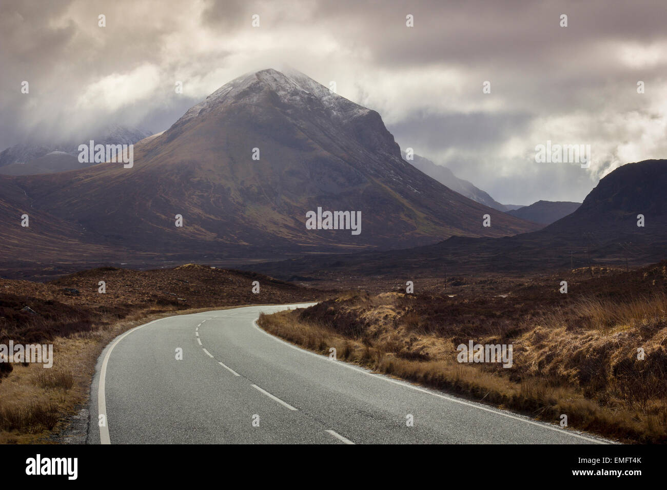 Great driving road through the mountains from the Isle of Skye ...