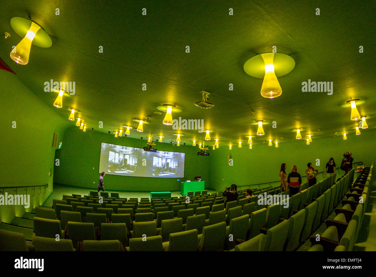 Sydney, AUSTRALIA - April 21, 2015: View of 'laboratory beaker' lights ...