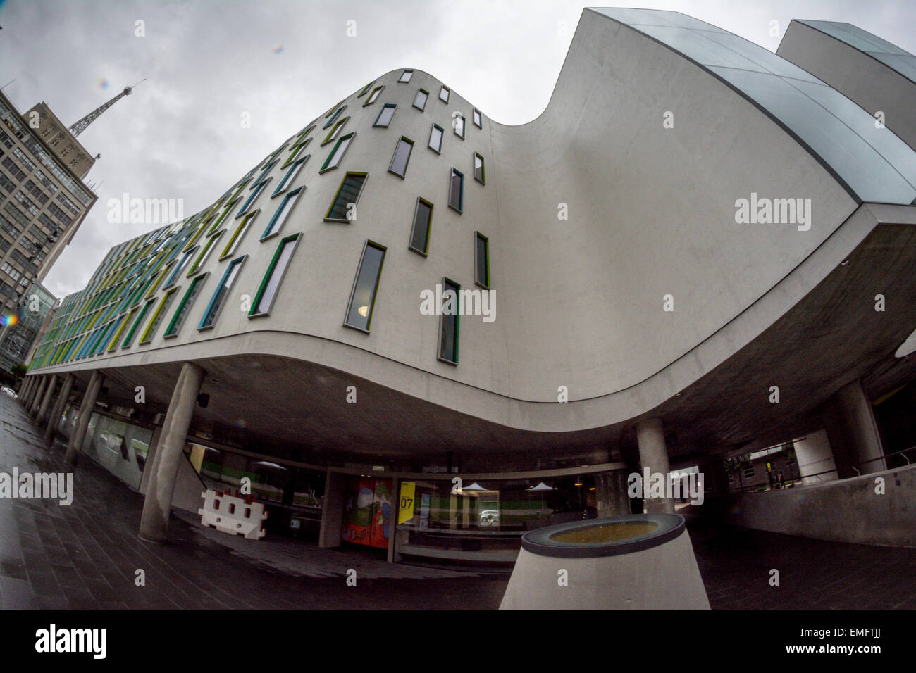 Sydney, AUSTRALIA - April 21, 2015: Rainy day view of Building 7 the ...
