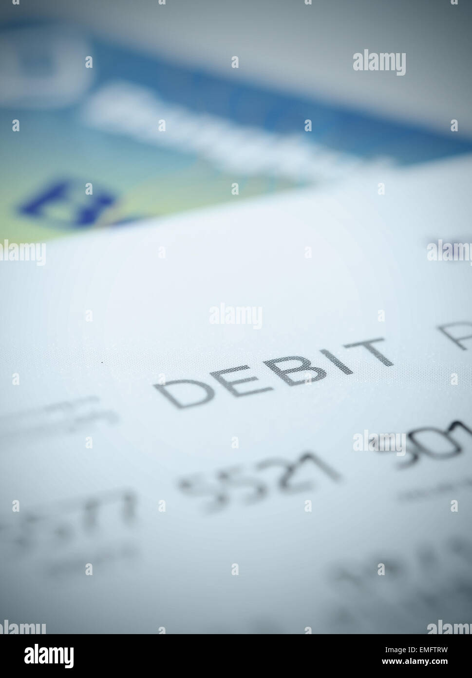 Close up part of debit card for background about finance and account ...