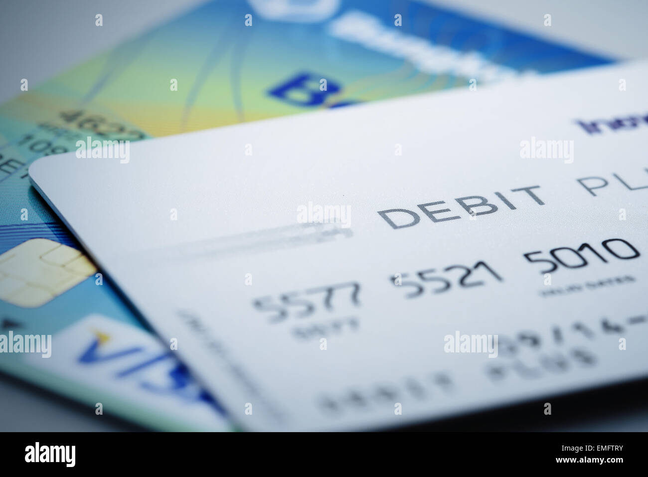 Close up part of debit card for background about finance and account ...