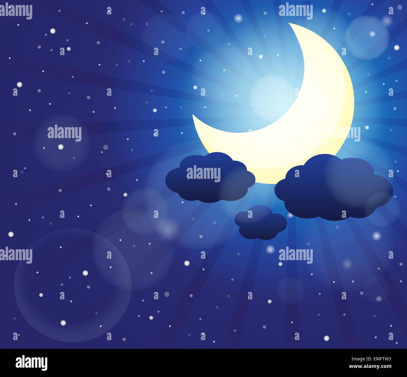Night sky theme image 3 - picture illustration Stock Photo - Alamy