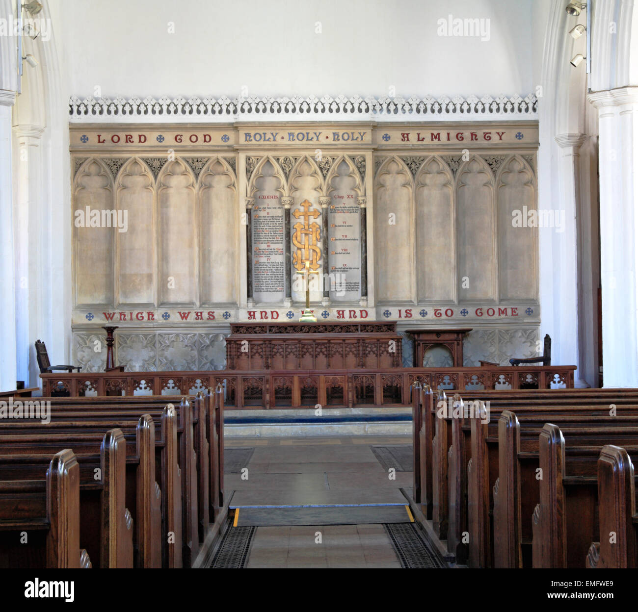 A view of the altar at the Priory Church of St Mary at Bungay, Suffolk ...