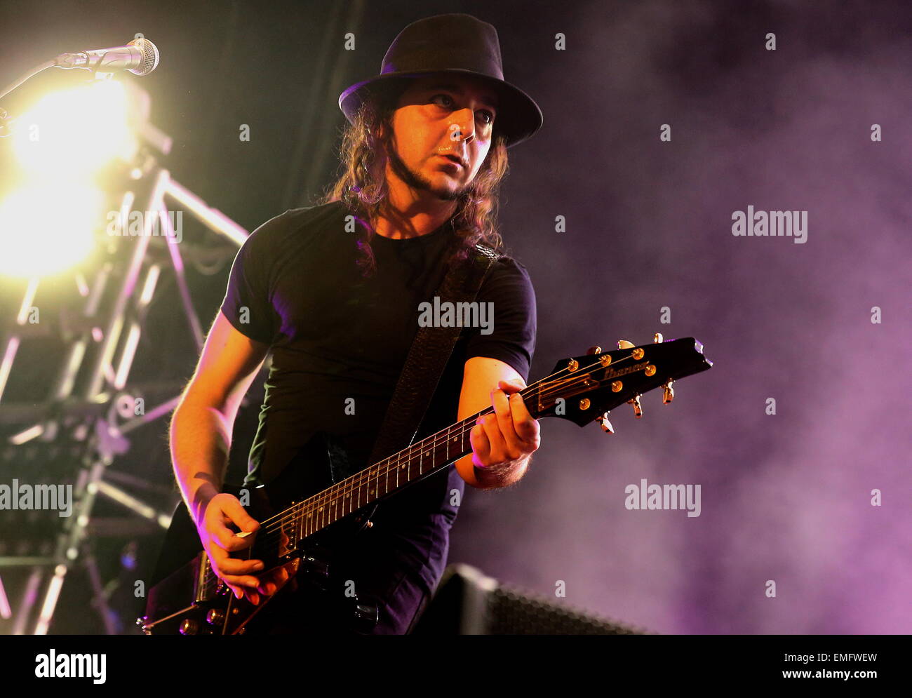 Moscow, Russia. 20th Apr, 2015. Guitarist Daron Malakian of the Stock ...
