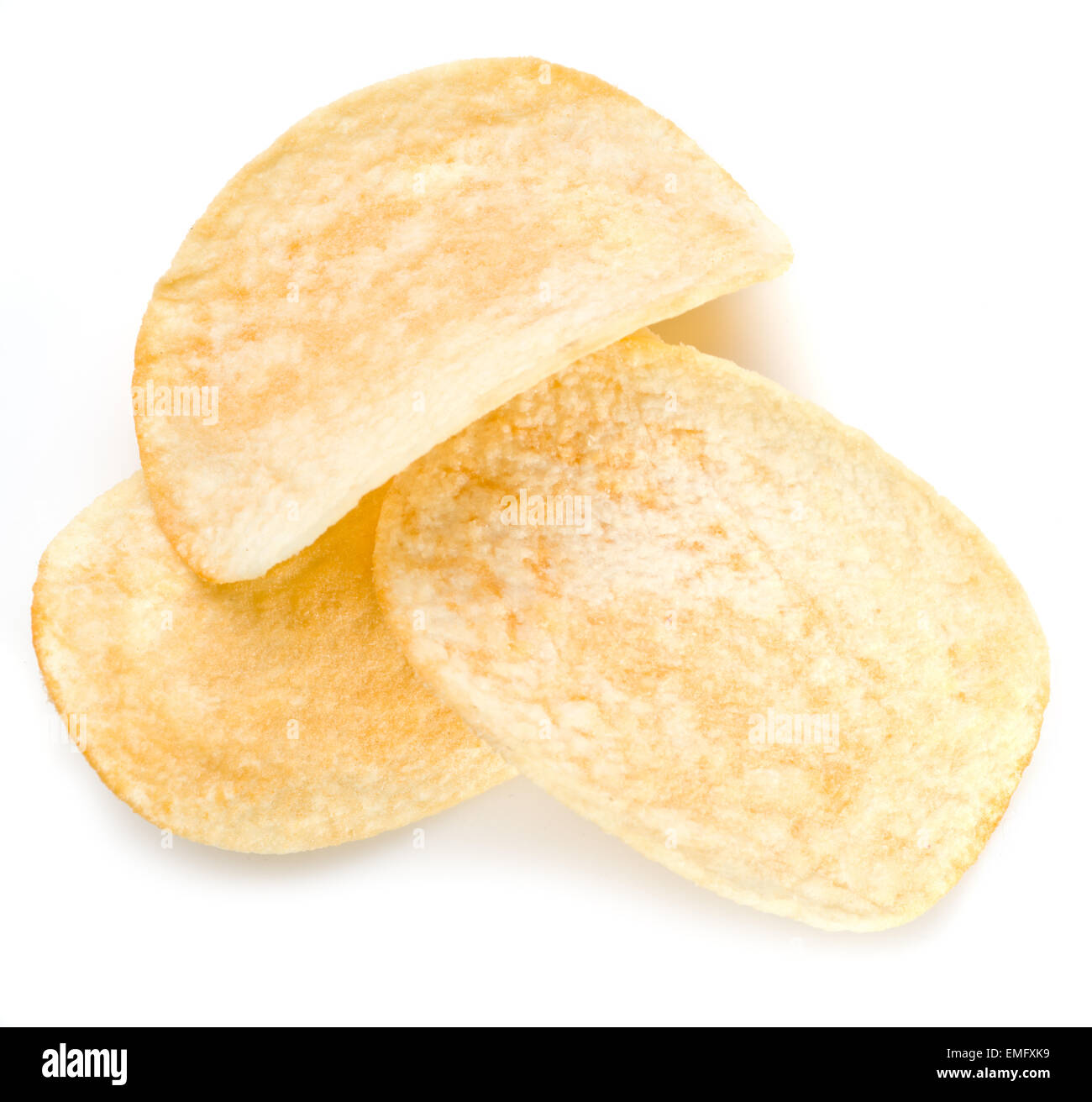 Potato chips isolated white background Stock Photo - Alamy