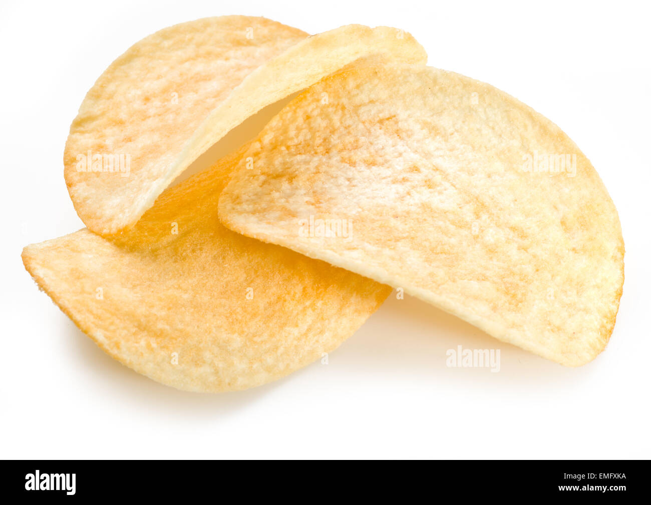 Potato chips isolated white background Stock Photo - Alamy