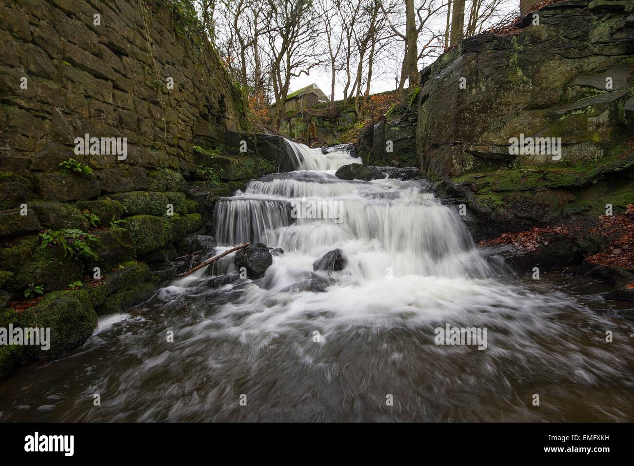 Lumsdale waterfall, Matlock, Derbyshire Stock Photo - Alamy