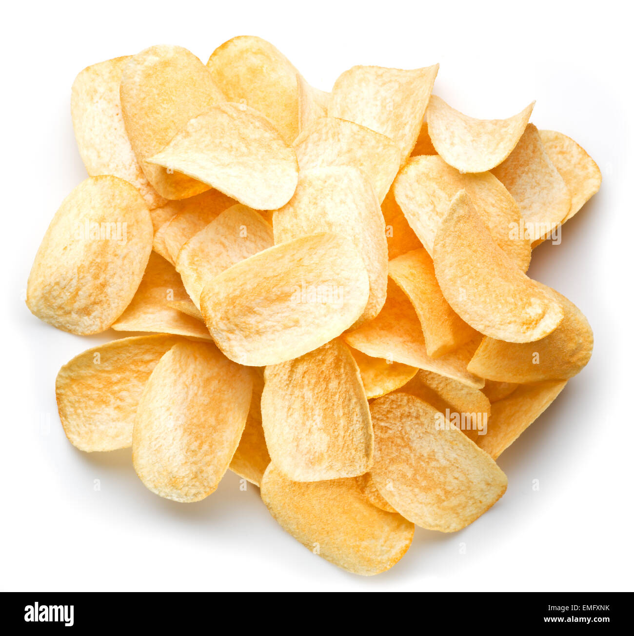 Potato chips isolated white background Stock Photo - Alamy
