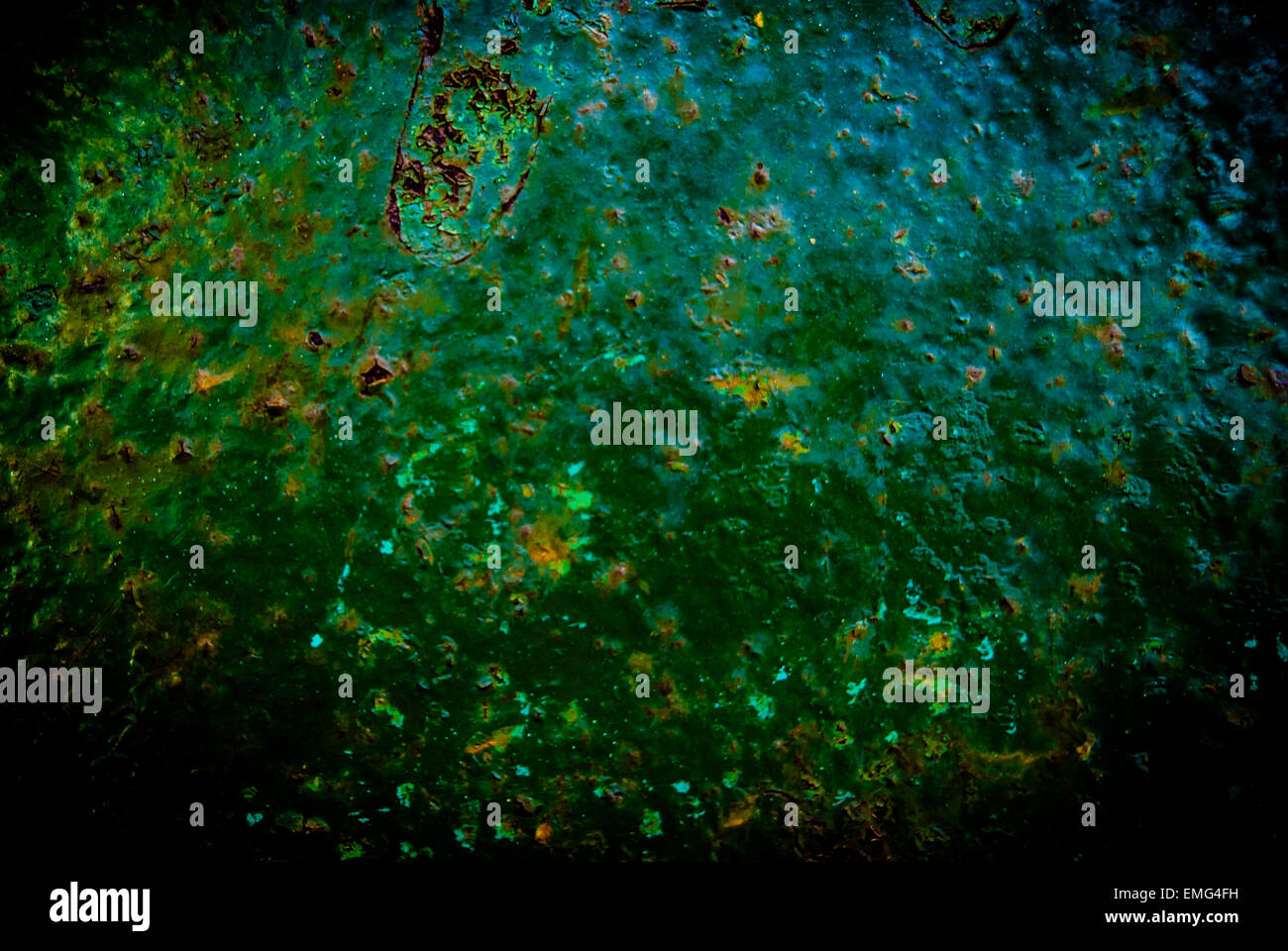 Grunge texture of green rusty metal with scratches Stock Photo - Alamy