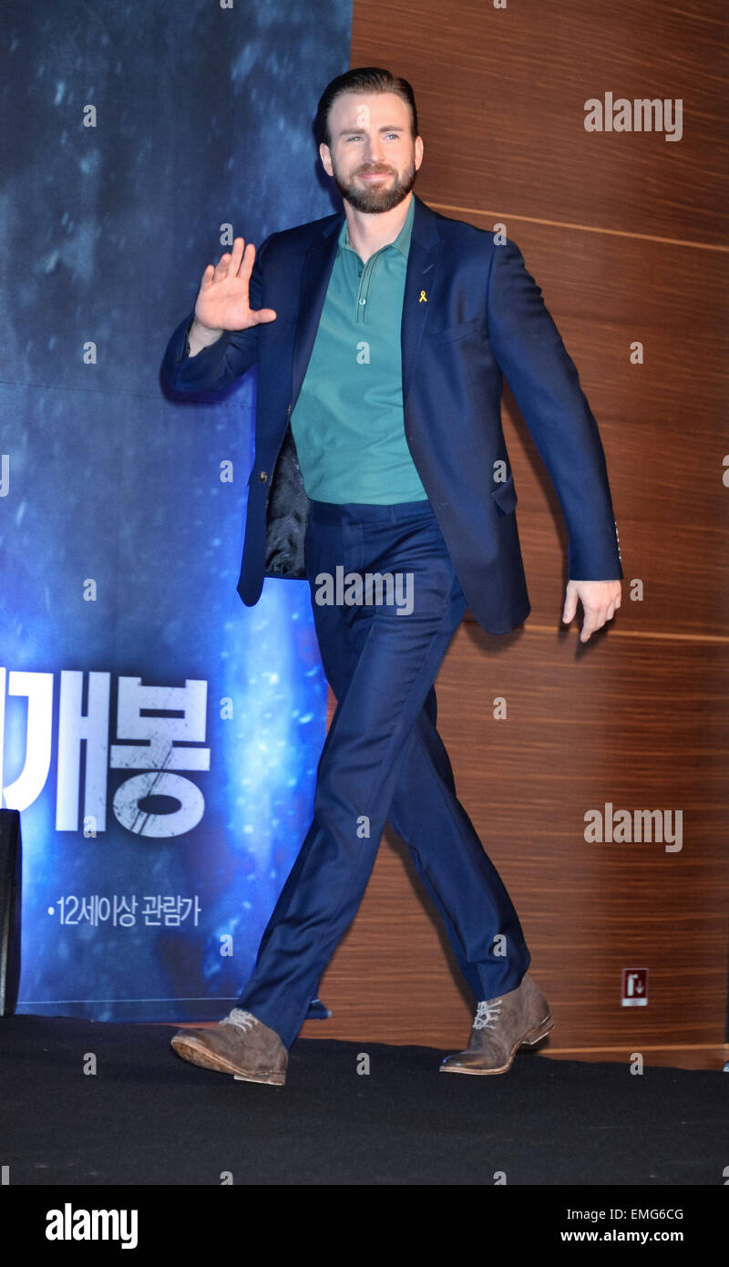 Chris Evans, April 17, 2015, Seoul, South Korea : Actor Chris Evans ...