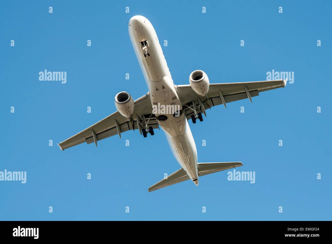 Big airplane in the sky - Passenger Airliner aircraft Stock Photo - Alamy