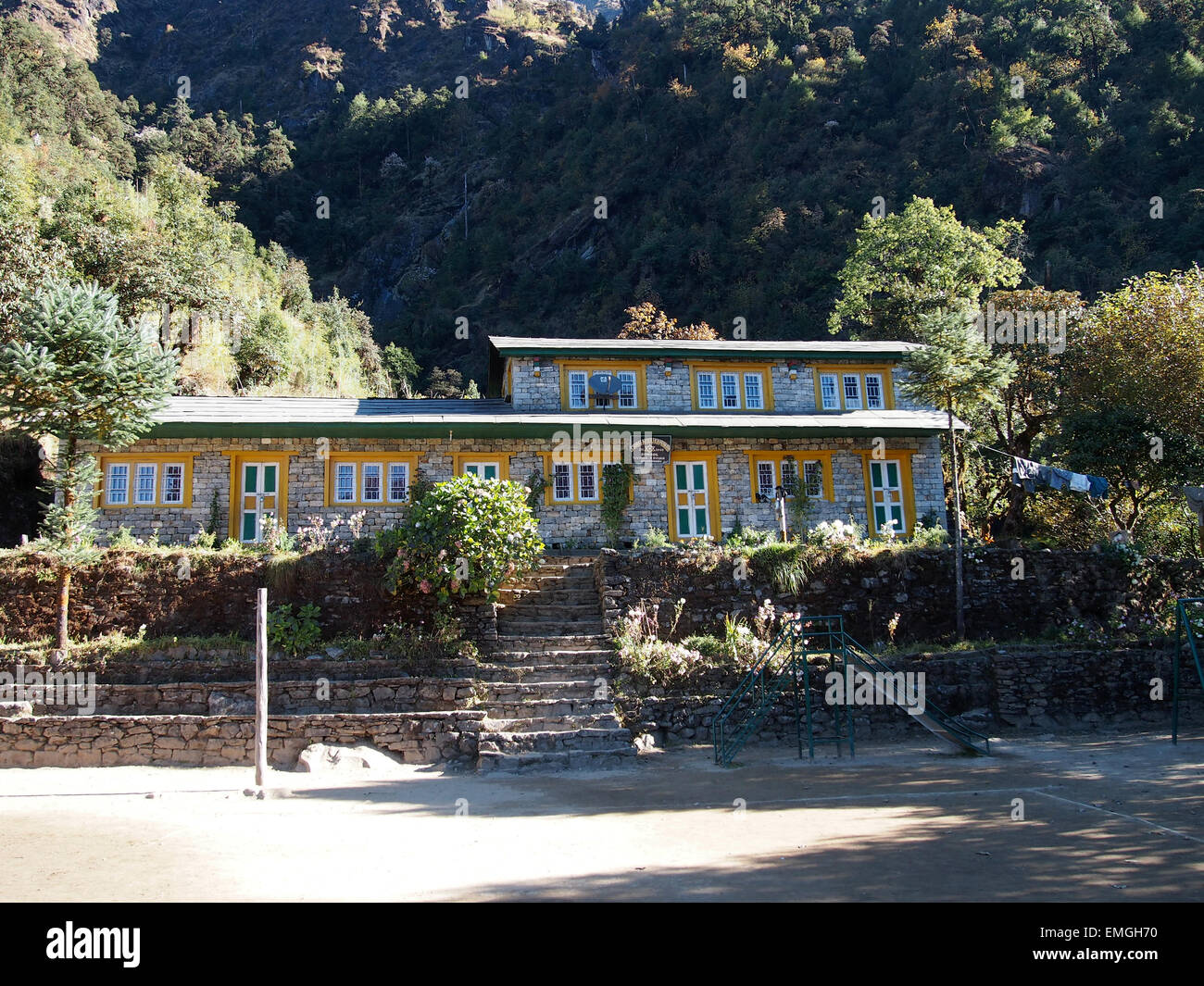 Newly Built School Education Lukla Nepal Asia Stock Photo - Alamy