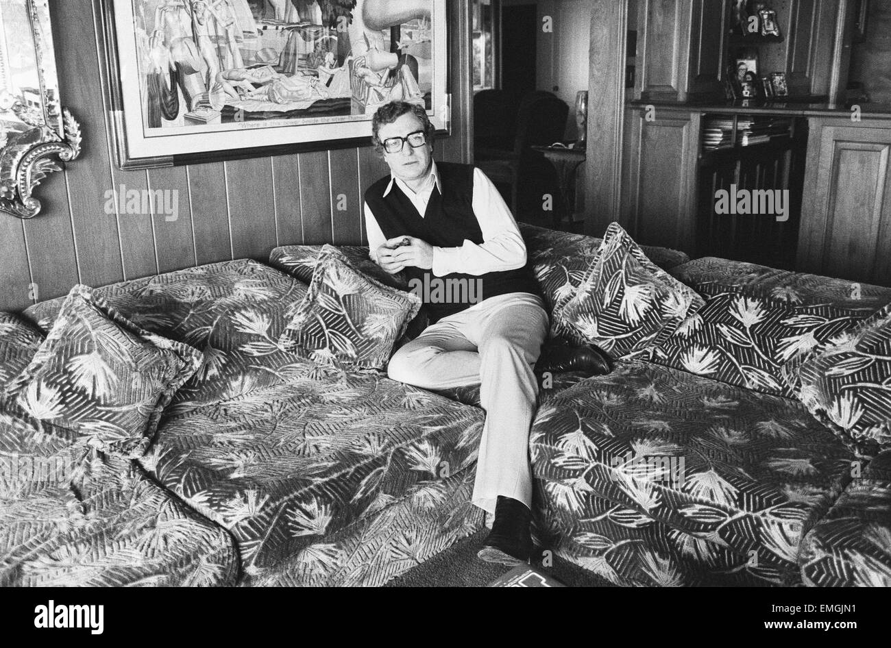 Actor Michael Caine relaxes at his home in California, USA. 15th April ...