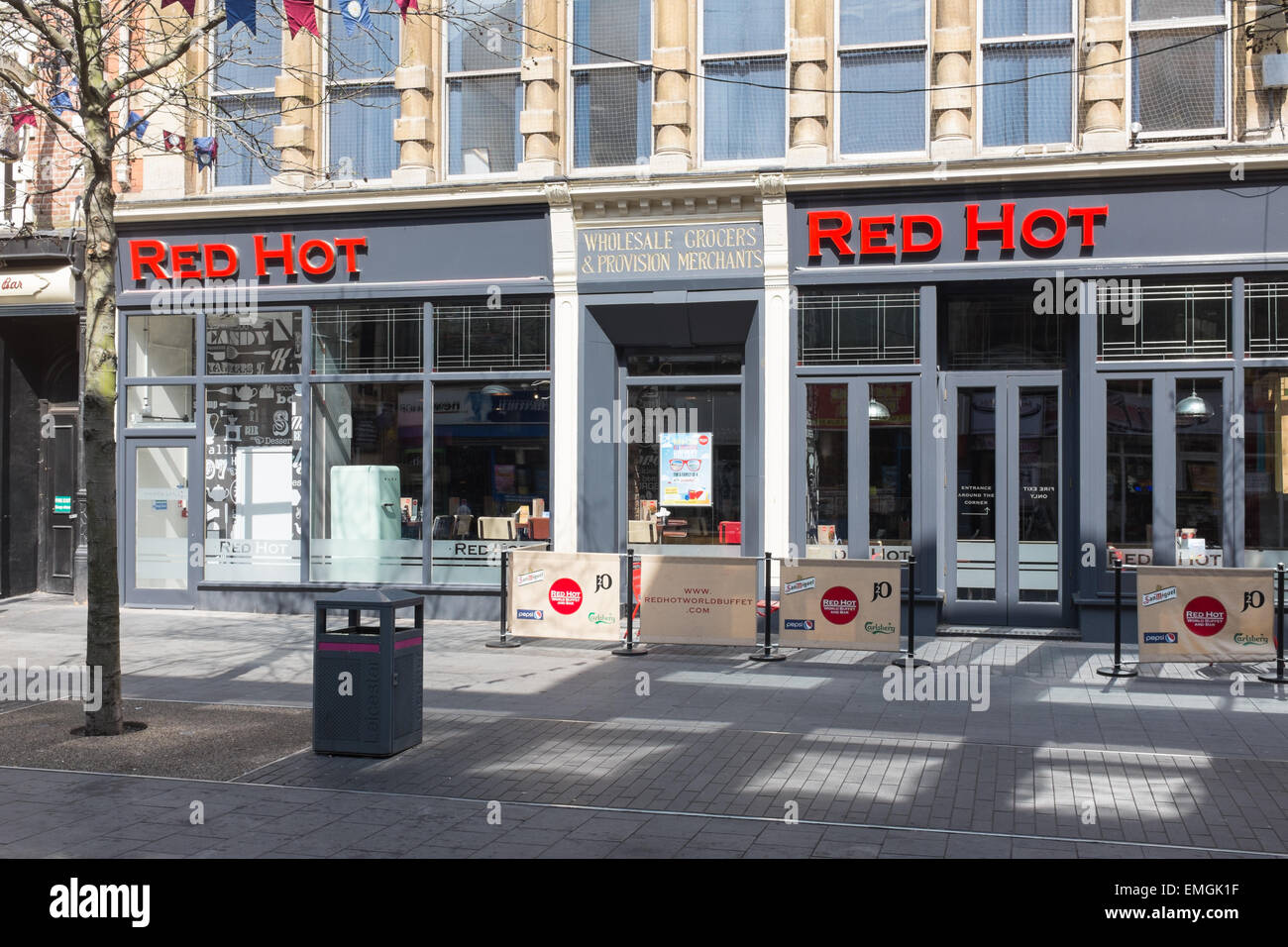 Red Hot buffet-style restaurant in Leicester's High Street Stock Photo ...