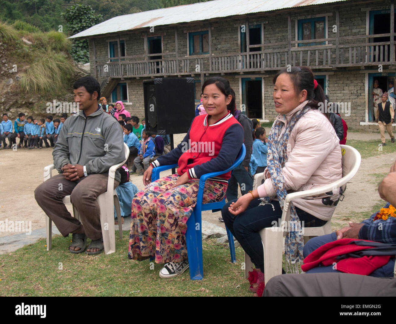Village Elders and Teachers Lukla Nepal Asia Stock Photo - Alamy