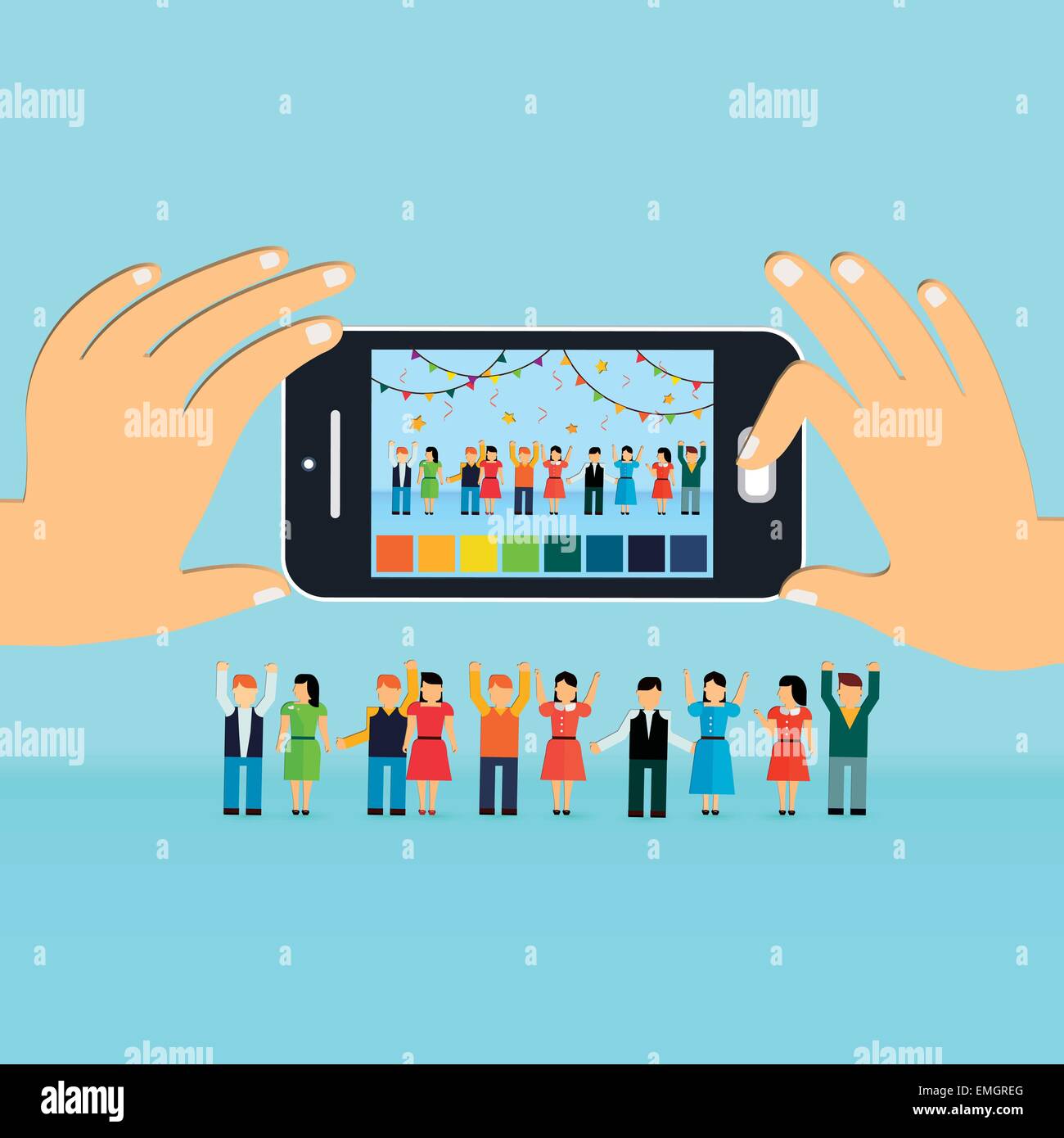 Teamwork concept photograph Stock Vector Images - Alamy